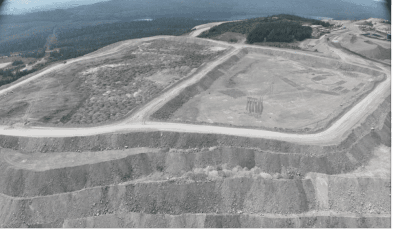 Springer Pit Tailings Removal Complete and Tailings Dry Stacked atop ...